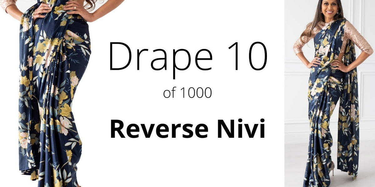 2025 Guide: How To Drape A Saree | The Reverse Nivi Floral Drape ...